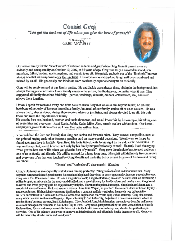 Individual Stories – Gaetano and Caterina Morelli Family